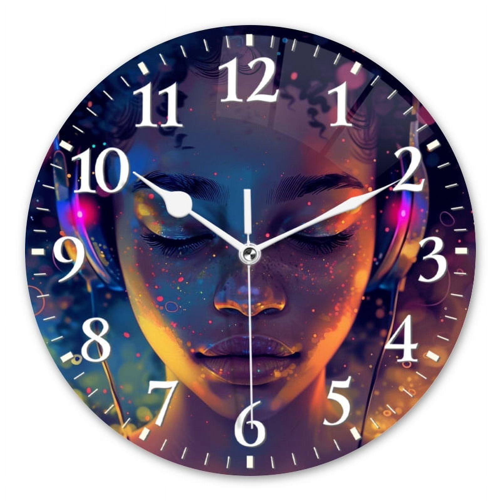 Personalized Wall Clock Non-Ticking Silent Clocks Battery Operated ...