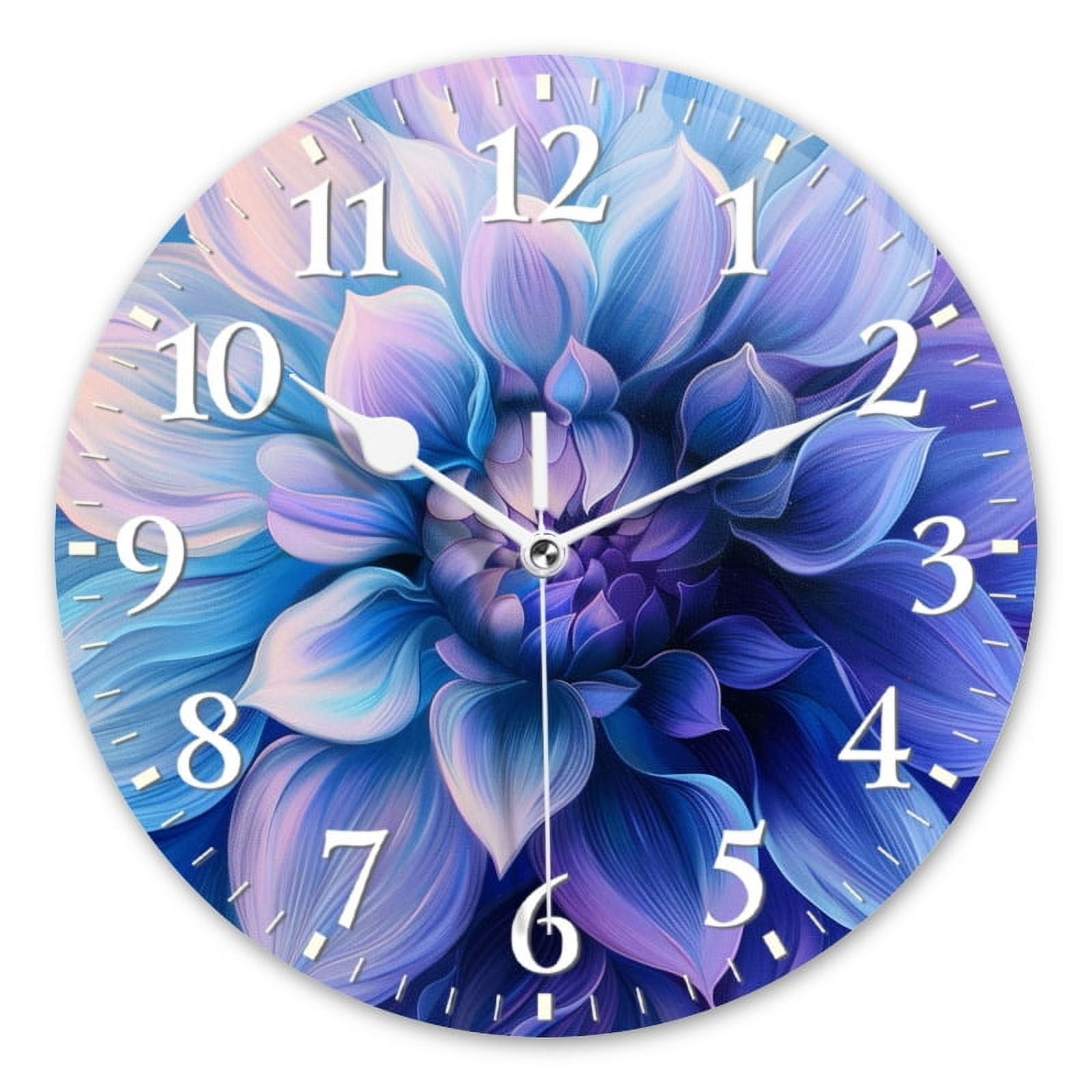 Personalized Wall Clock Non-Ticking Silent Clocks Battery Operated ...