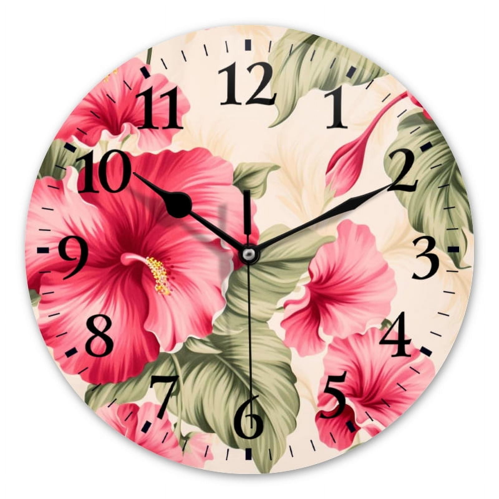 Personalized Wall Clock Non-Ticking Silent Clocks Battery Operated ...