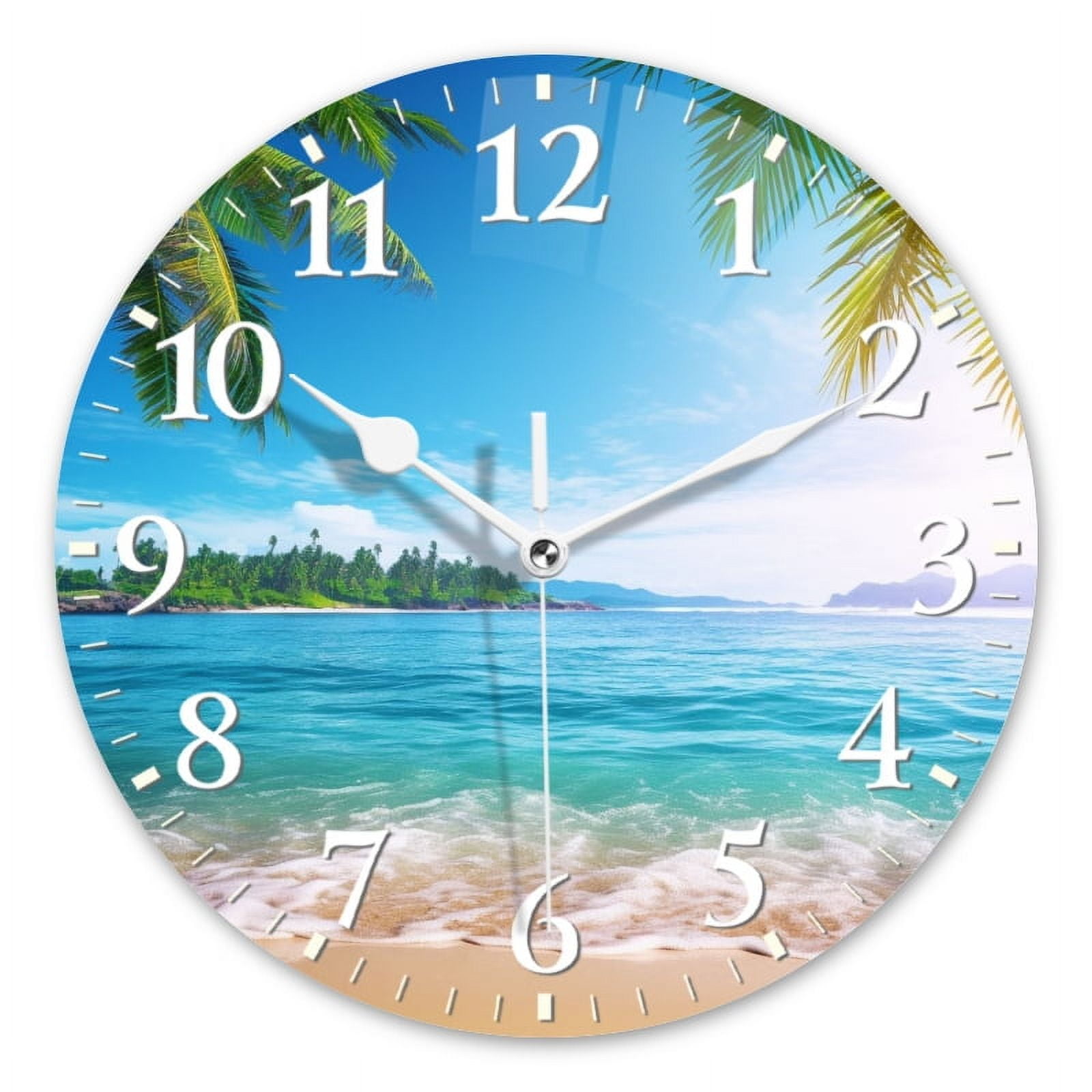 Non-Ticking Silent Wall Clocks Battery Operated Personalized Decor ...