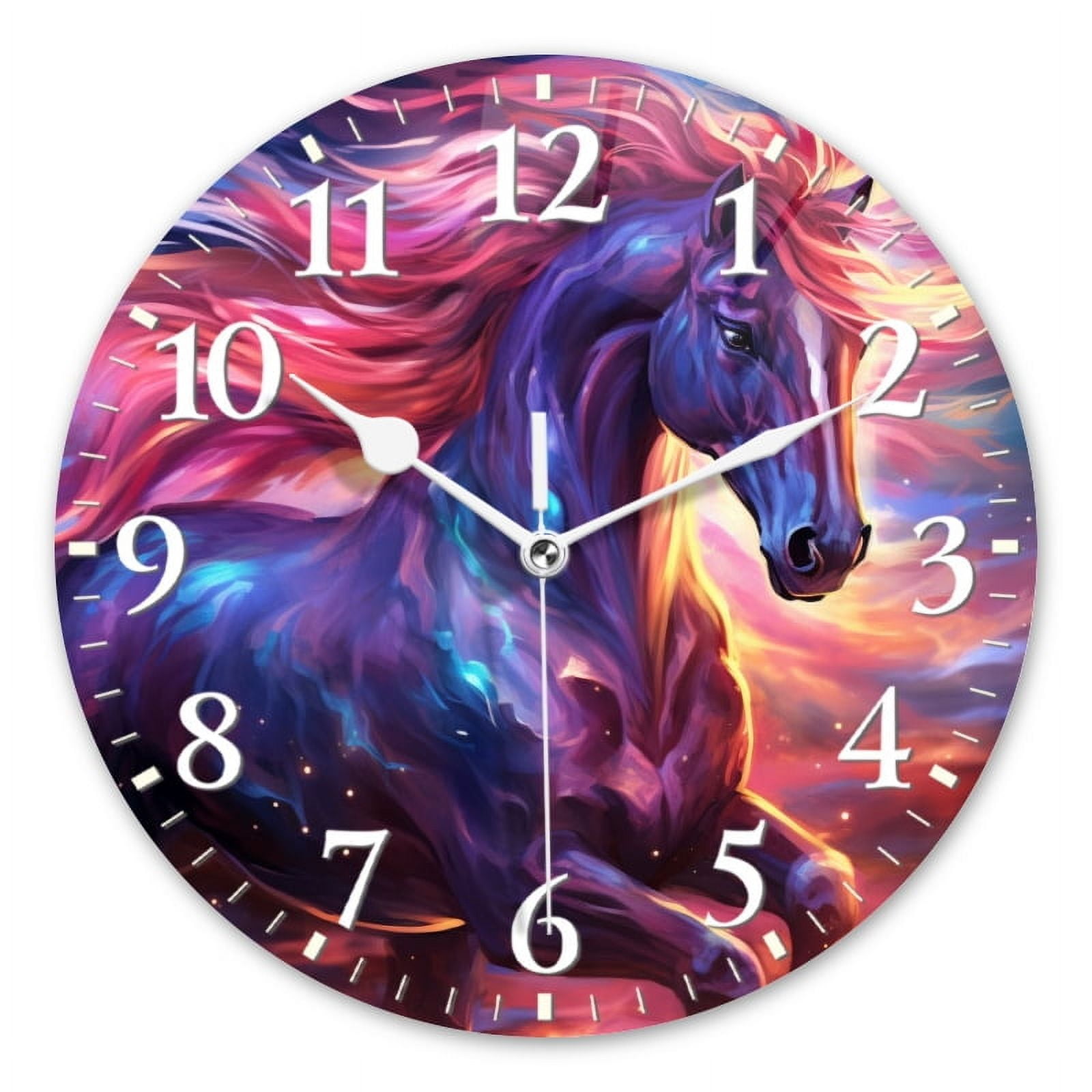 Non-Ticking Silent Wall Clocks Battery Operated Personalized Decor ...