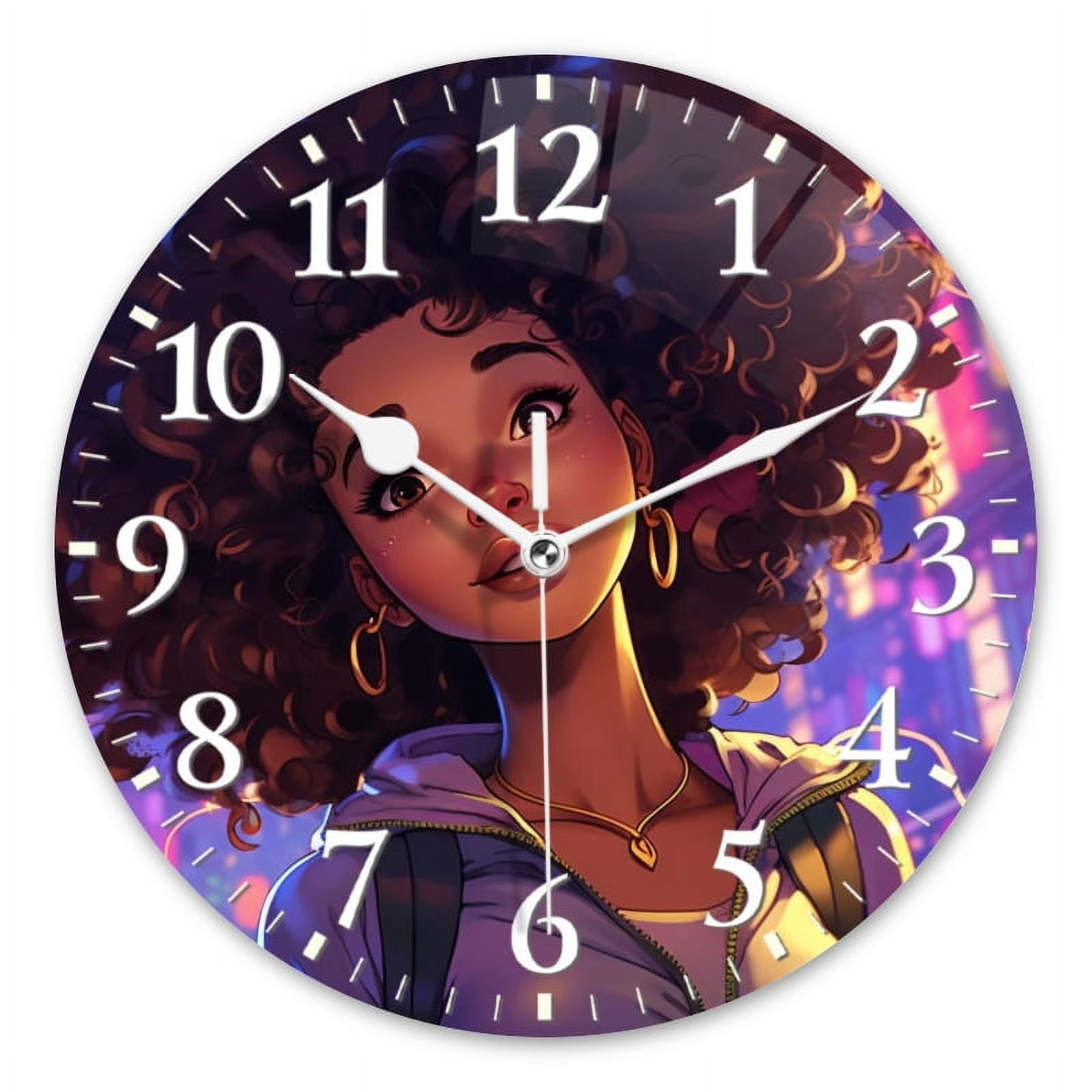 Non-Ticking Silent Wall Clocks Battery Operated Personalized Decor ...