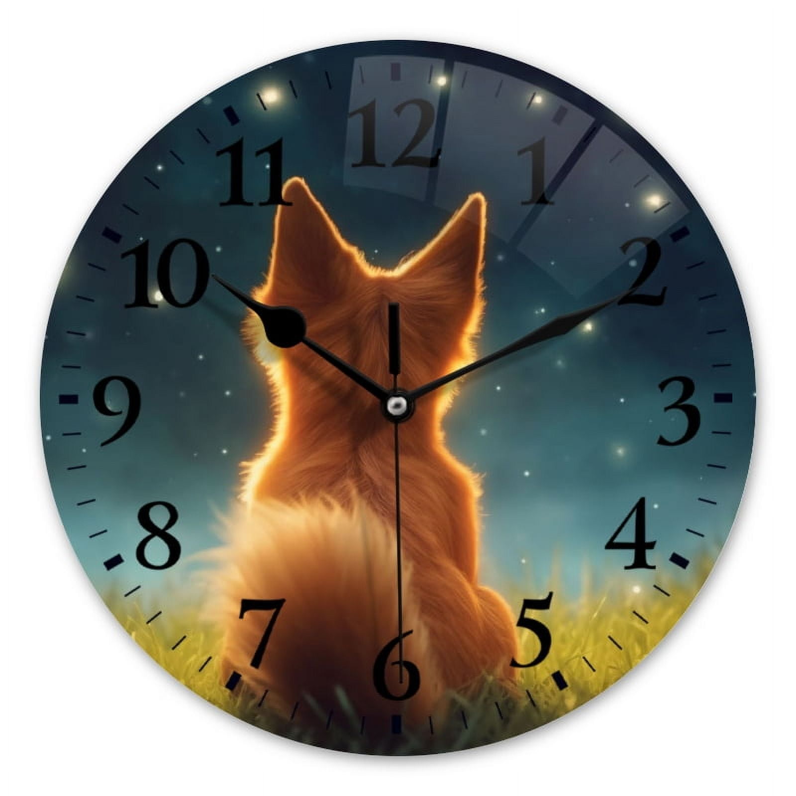 Non-Ticking Silent Wall Clocks Battery Operated Personalized Decor ...