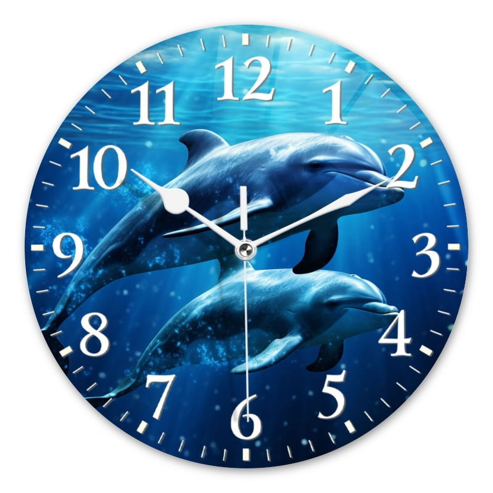 Personalized Wall Clock Non-Ticking Silent Clocks Battery Operated ...