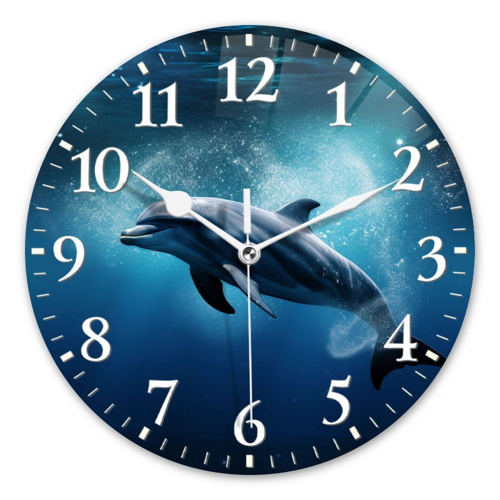 Non-Ticking Silent Wall Clocks Battery Operated Personalized Decor ...