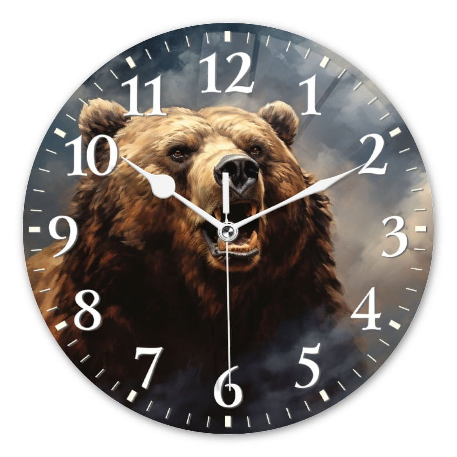 Non-Ticking Silent Wall Clocks Battery Operated Personalized Decor ...