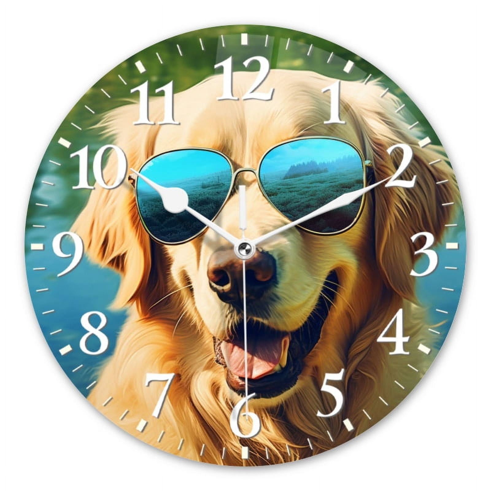 Decorative Round Wall Clocks Non-Ticking Silent Battery Operated Clocks ...