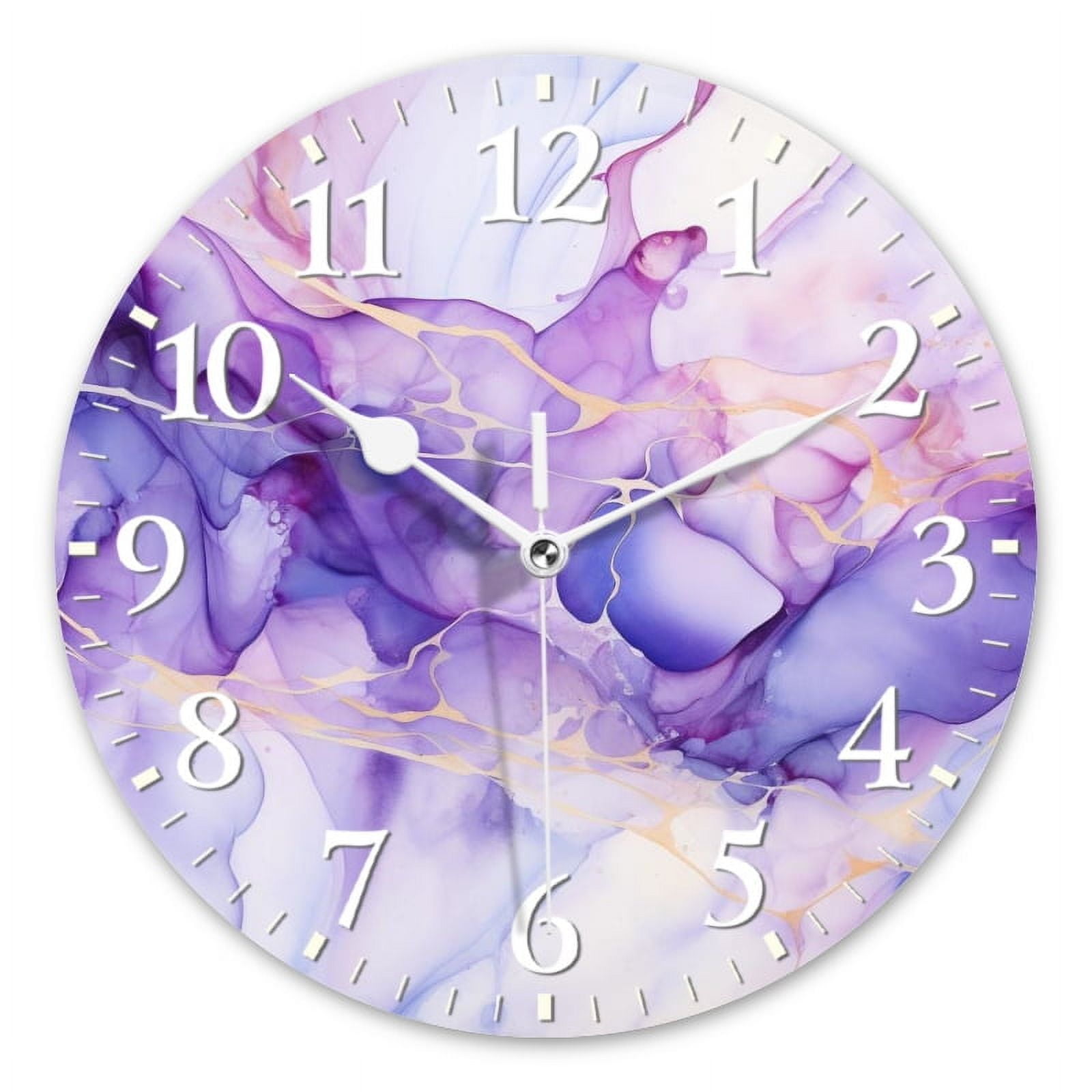 Personalized Wall Clock Non-Ticking Silent Clocks Battery Operated ...