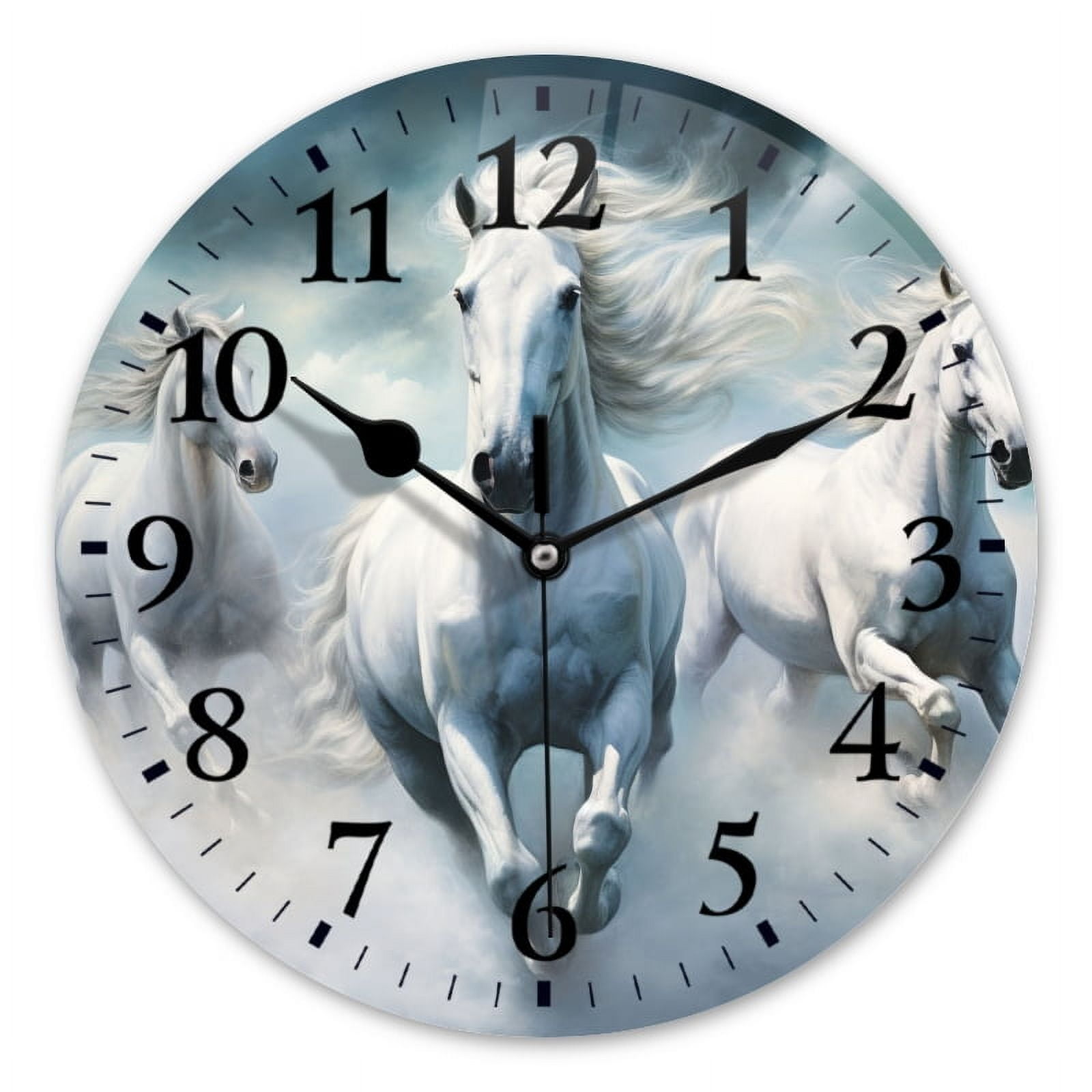 Personalized Wall Clock Non-Ticking Silent Clocks Battery Operated ...