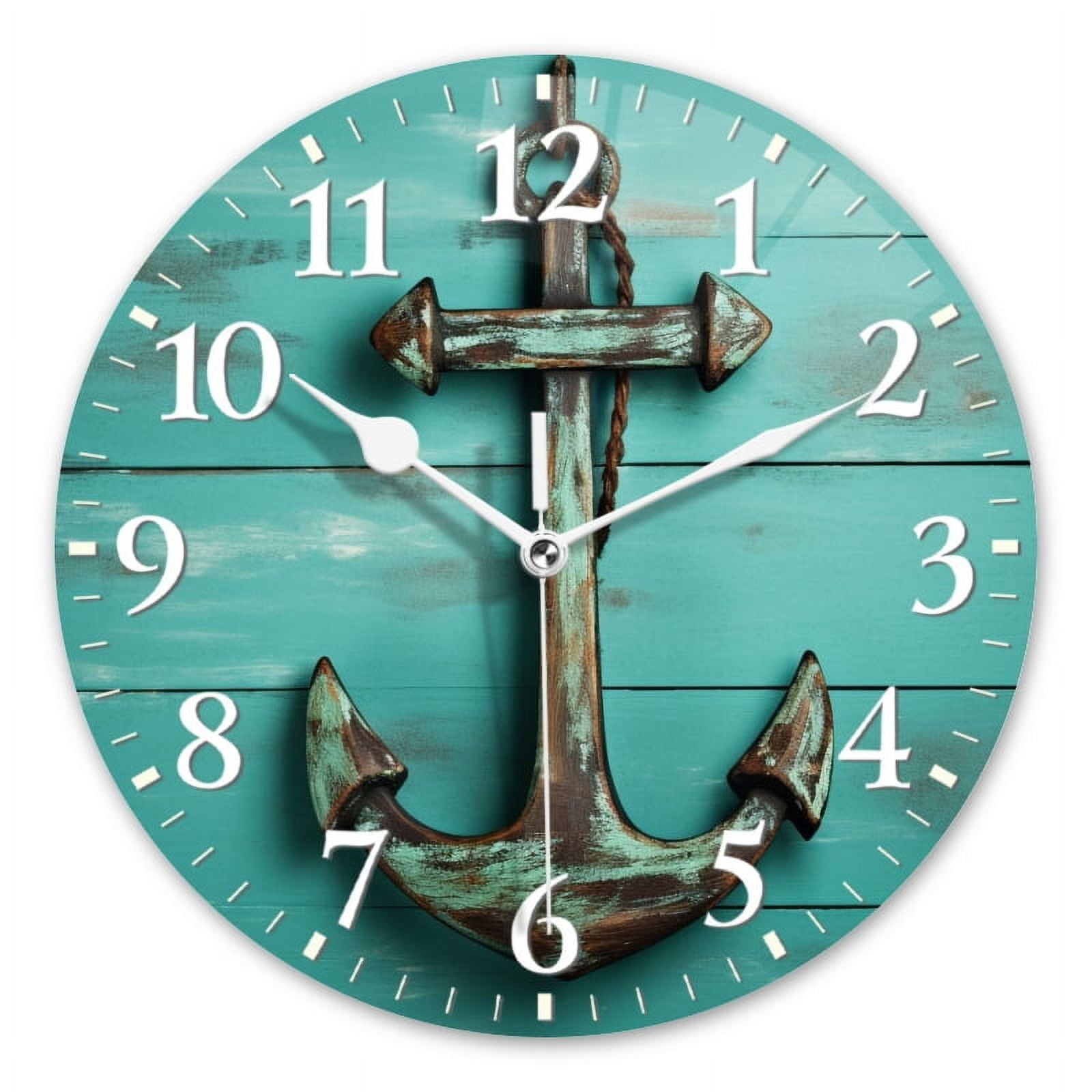 Non-Ticking Silent Wall Clocks Battery Operated Personalized Decor ...