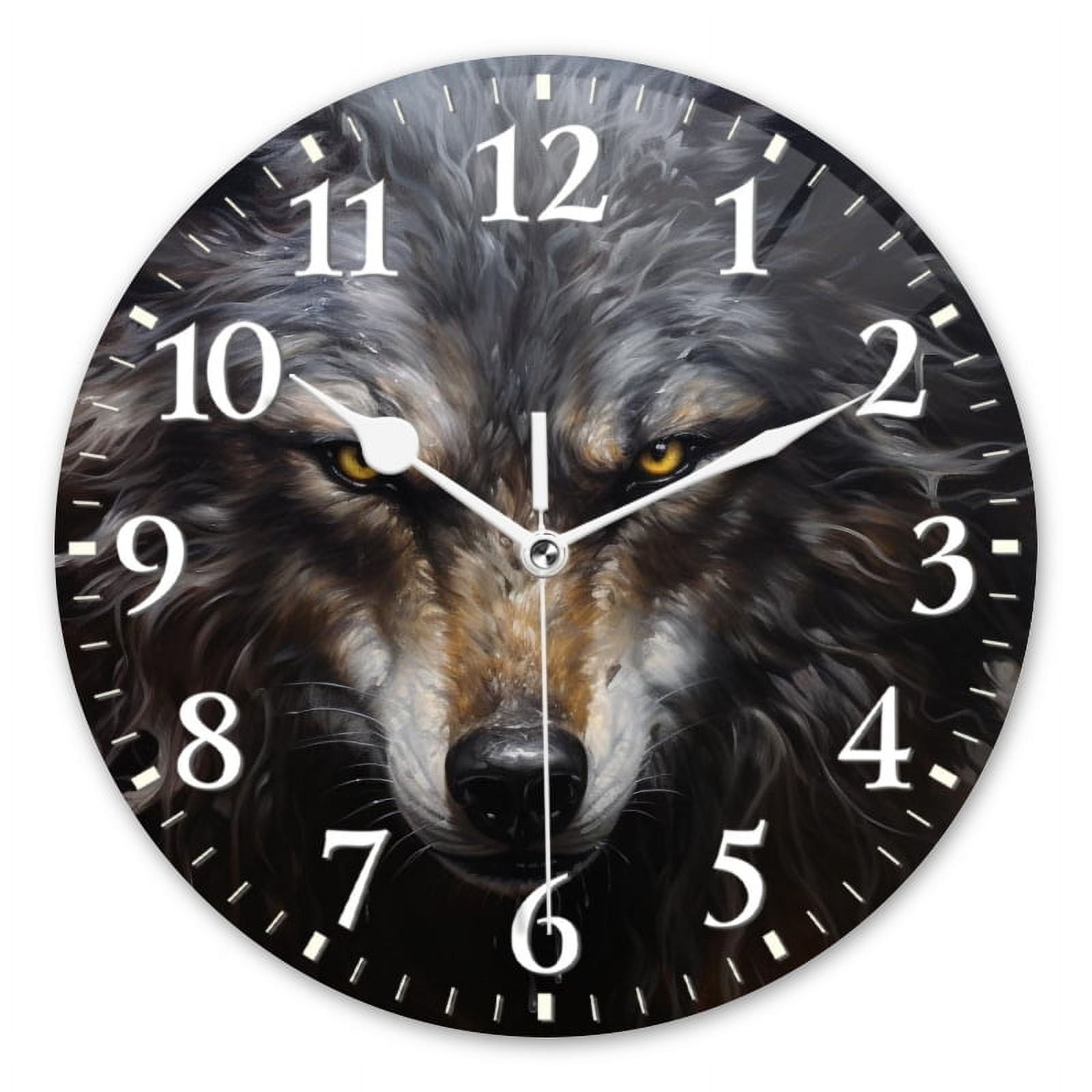 Non-Ticking Silent Wall Clocks Battery Operated Personalized Decor ...