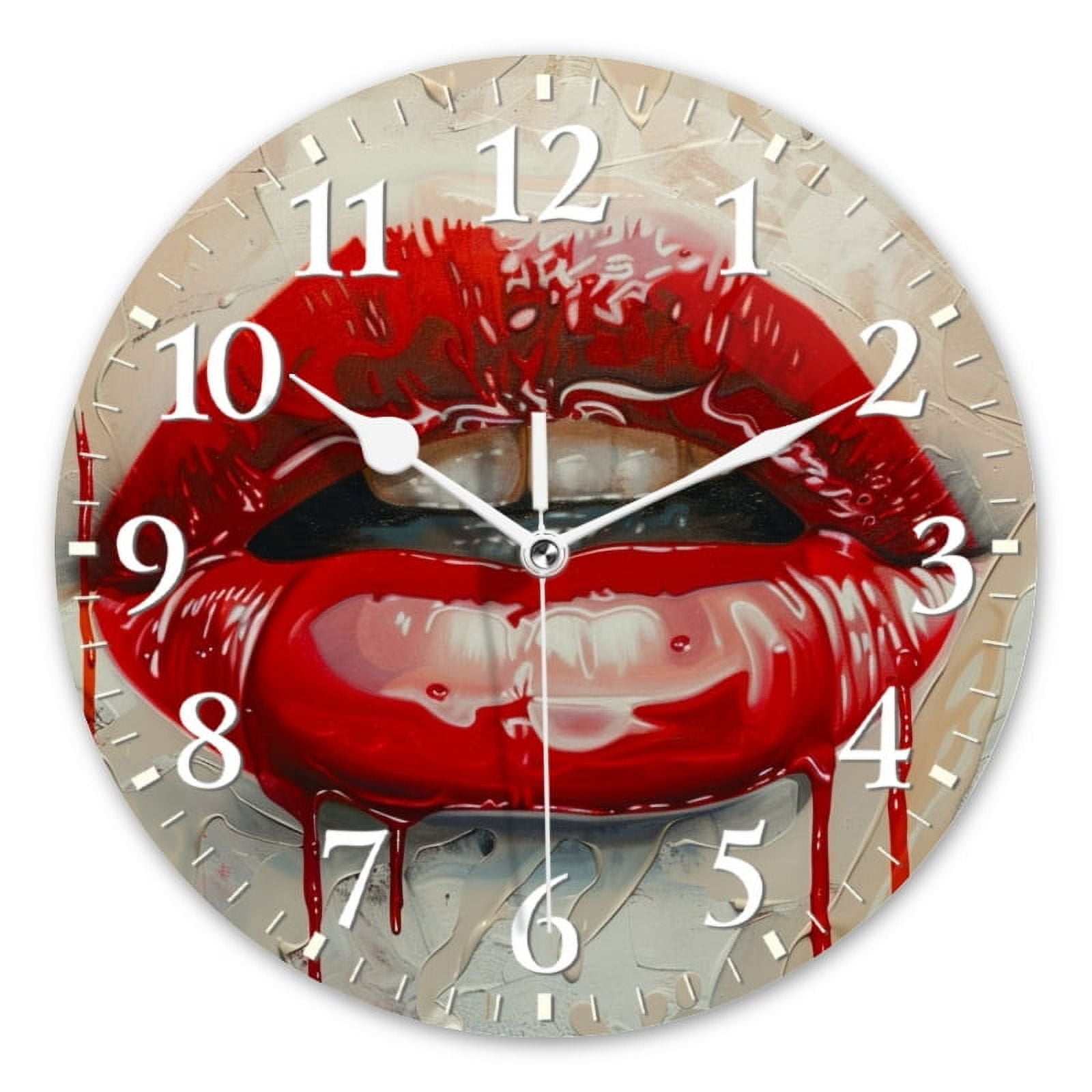 Non-Ticking Silent Wall Clocks Battery Operated Personalized Decor ...