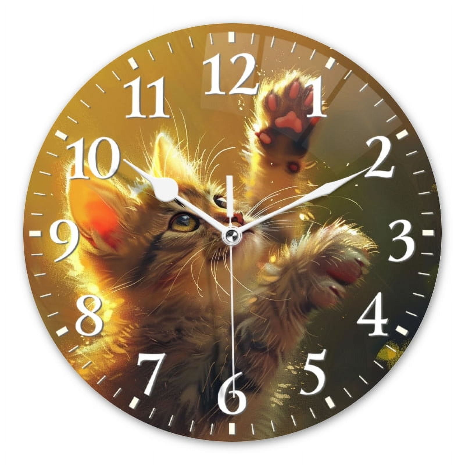 Non-Ticking Silent Wall Clocks Battery Operated Personalized Decor ...