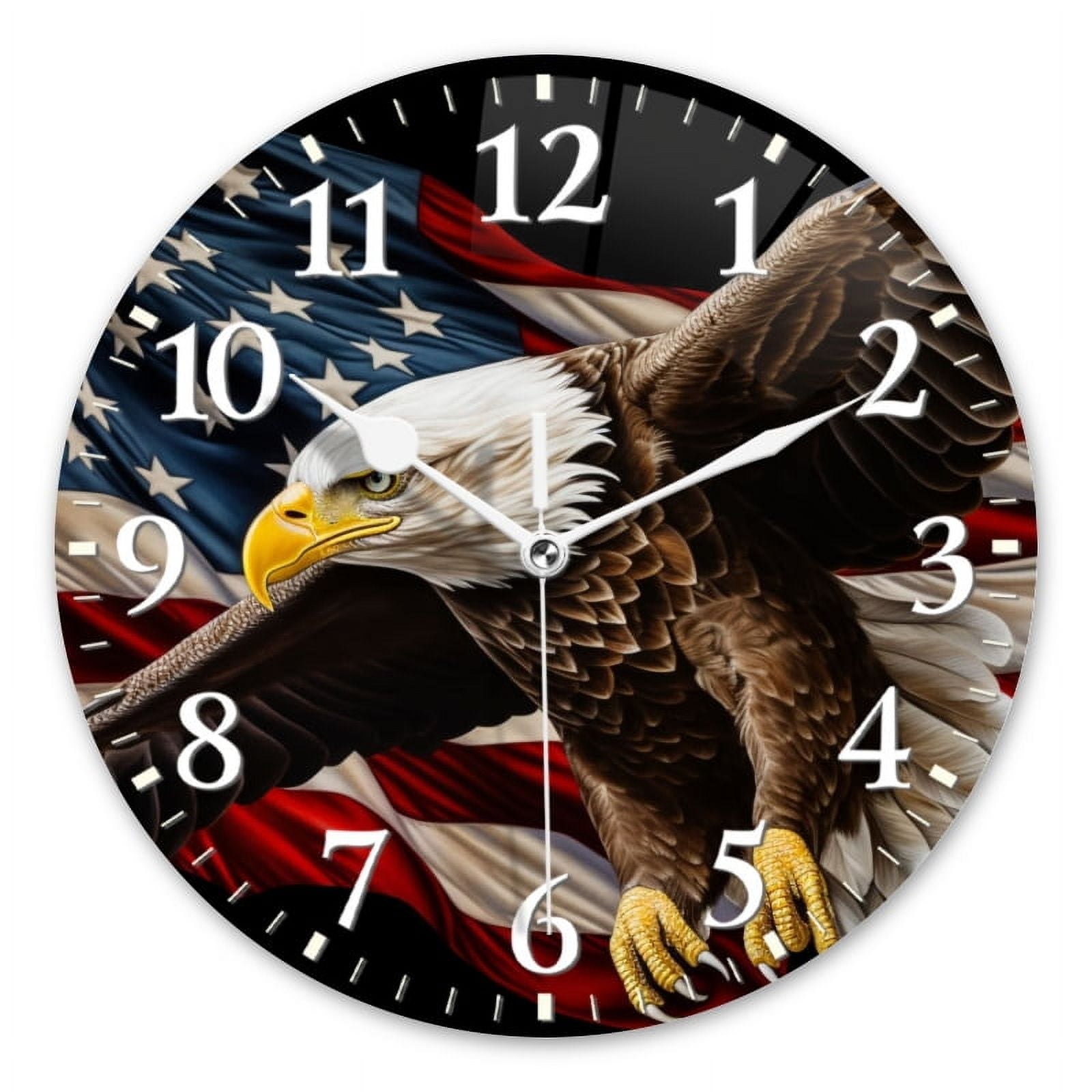 Non-Ticking Silent Wall Clocks Battery Operated Personalized Decor ...