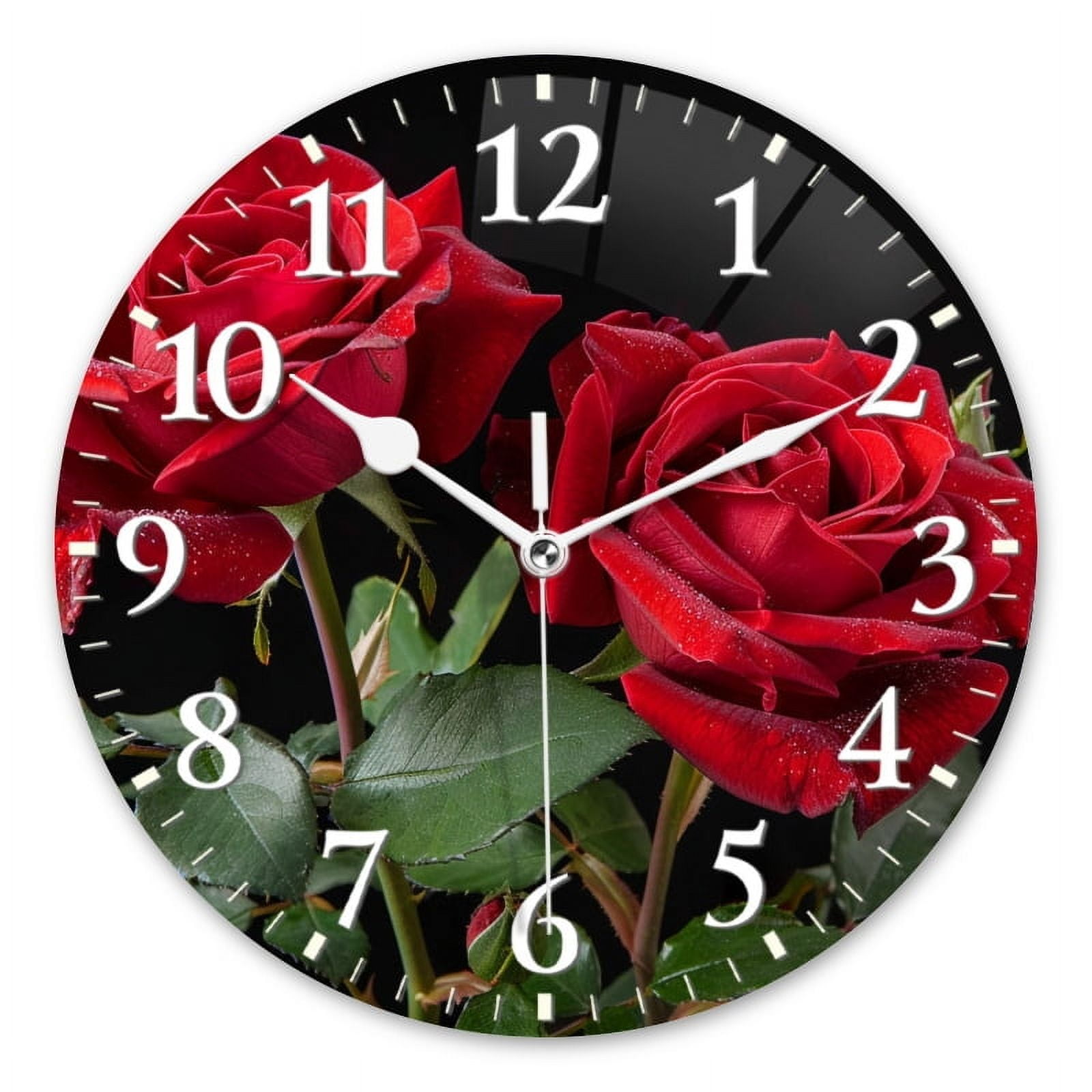 Non-Ticking Silent Wall Clocks Battery Operated Personalized Decor Clock for Living Room,Bedroom ...