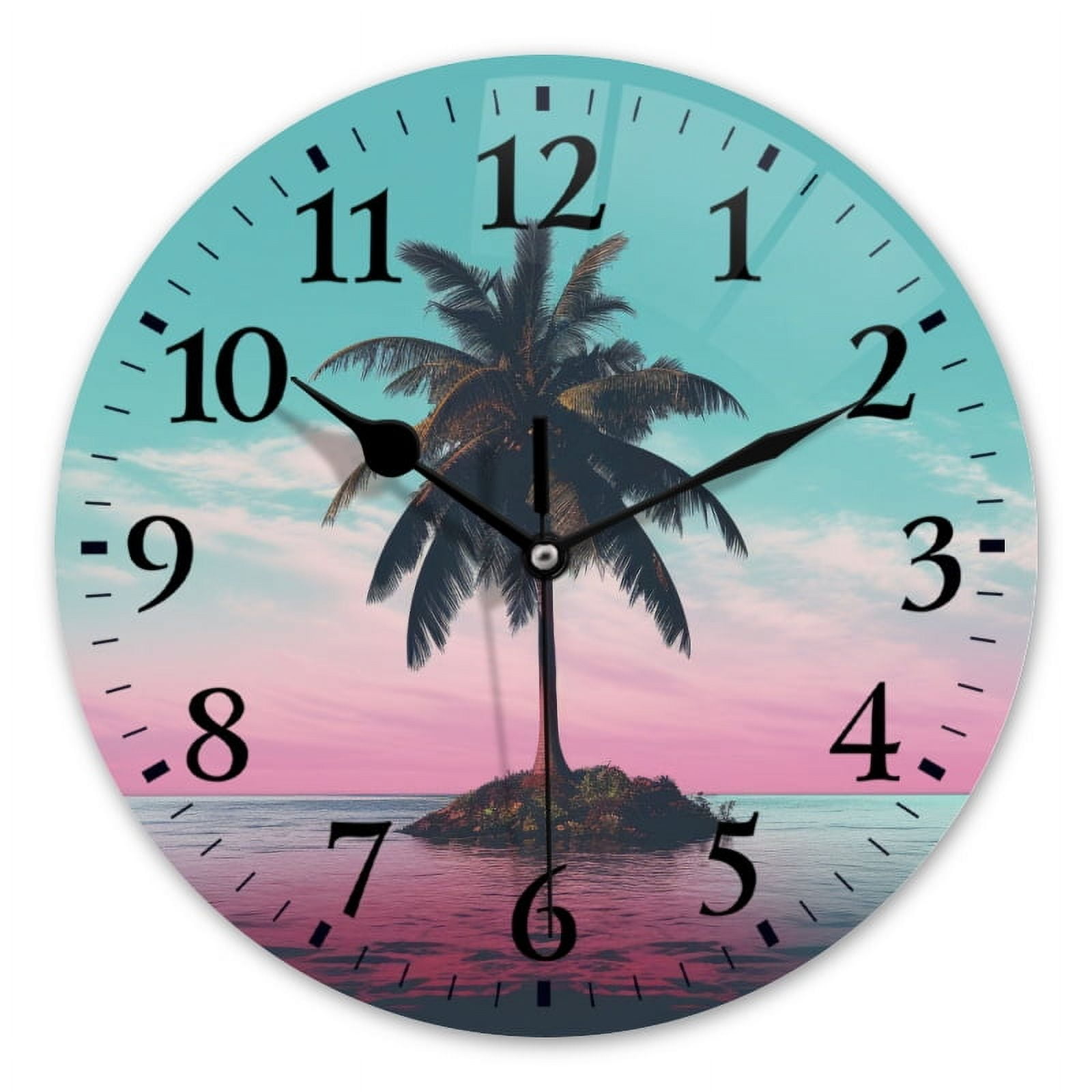 Personalized Wall Clock Non-Ticking Silent Clocks Battery Operated ...
