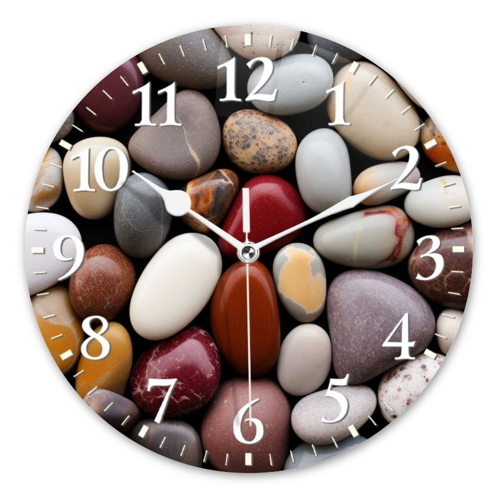 Non-Ticking Silent Wall Clocks Battery Operated Personalized Decor ...