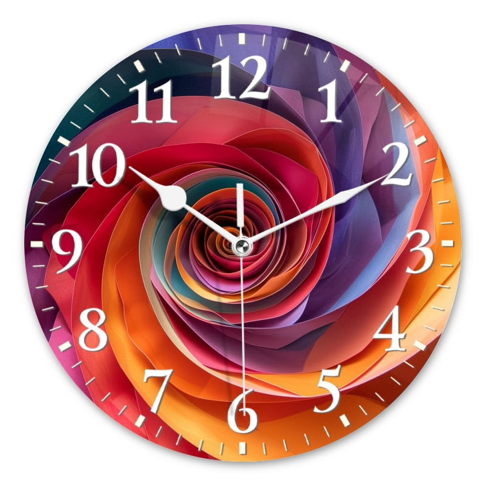 Personalized Wall Clock Non-Ticking Silent Clocks Battery Operated ...
