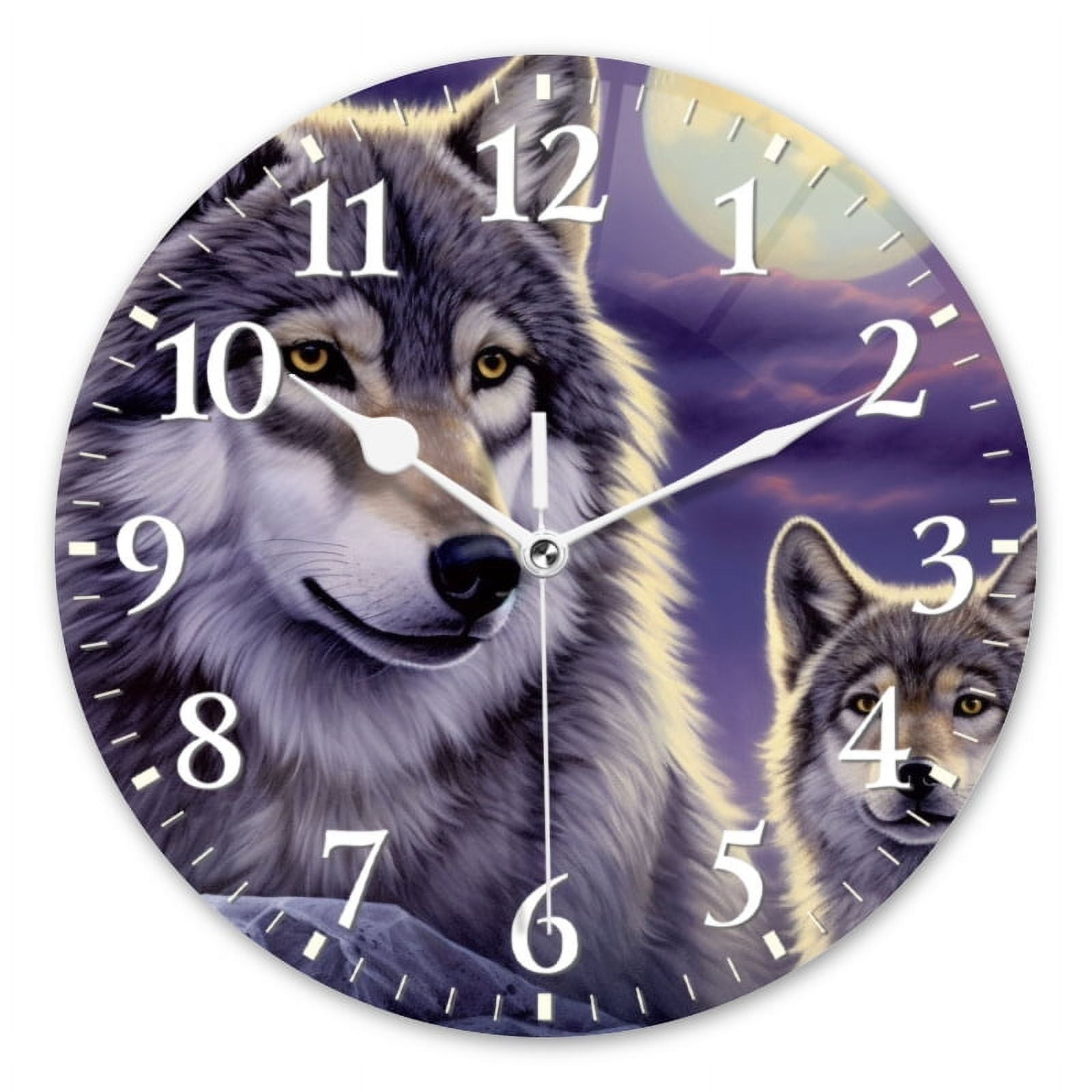 Personalized Wall Clock Non-Ticking Silent Clocks Battery Operated ...