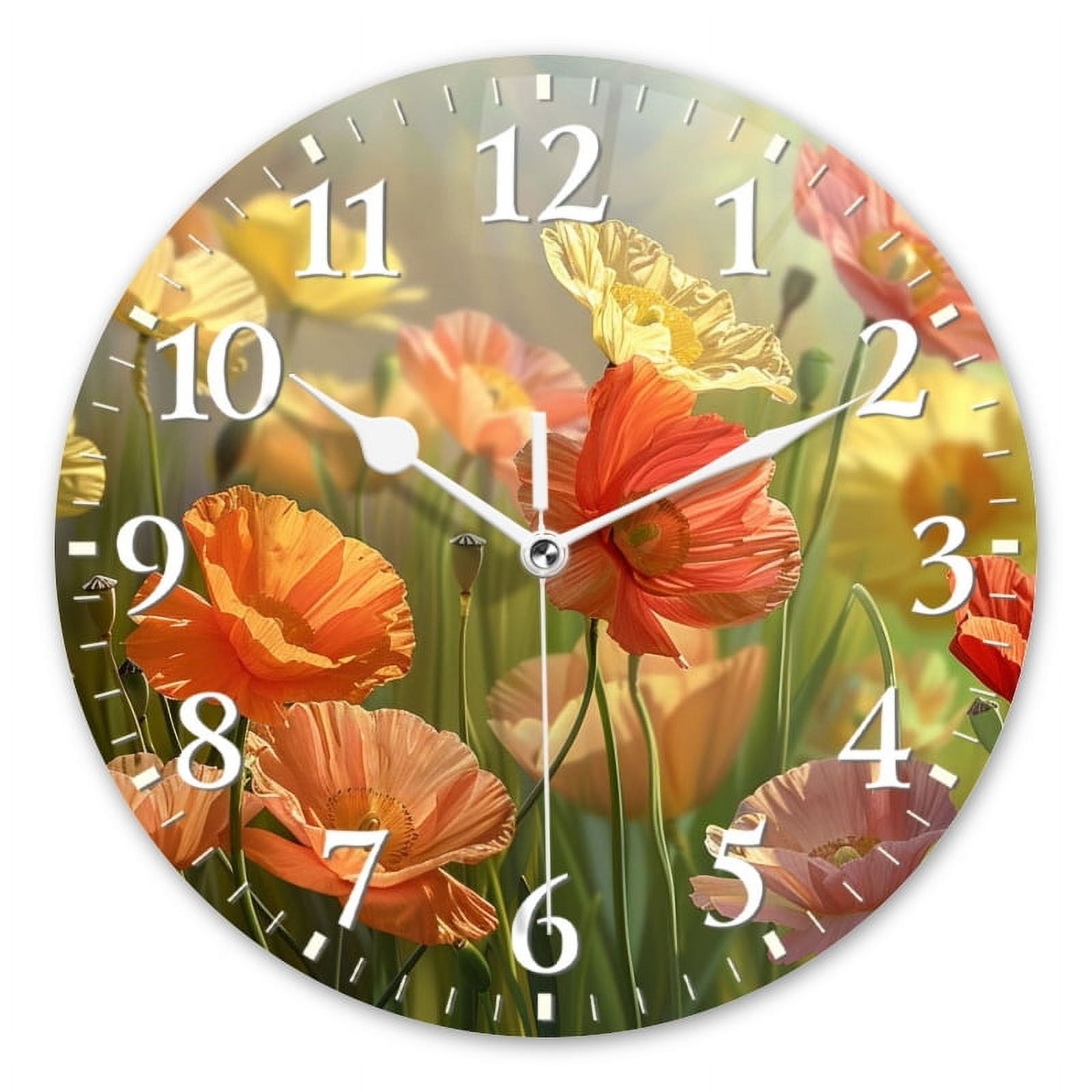 Personalized Wall Clock Non-Ticking Silent Clocks Battery Operated ...