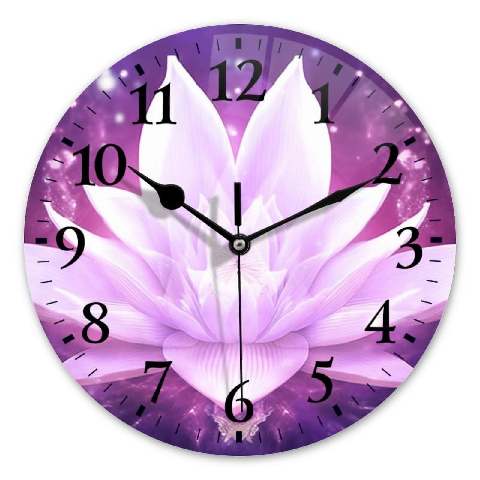 Personalized Wall Clock Non-Ticking Silent Clocks Battery Operated ...