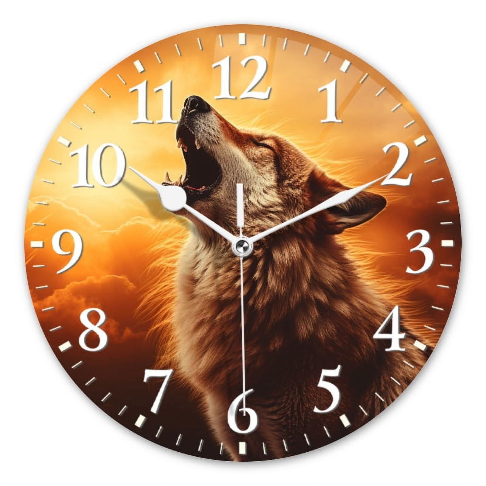 Personalized Wall Clock Non-Ticking Silent Clocks Battery Operated ...