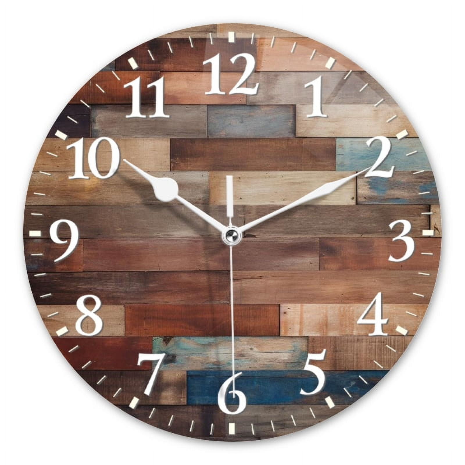 Non-Ticking Silent Wall Clocks Battery Operated Personalized Decor ...