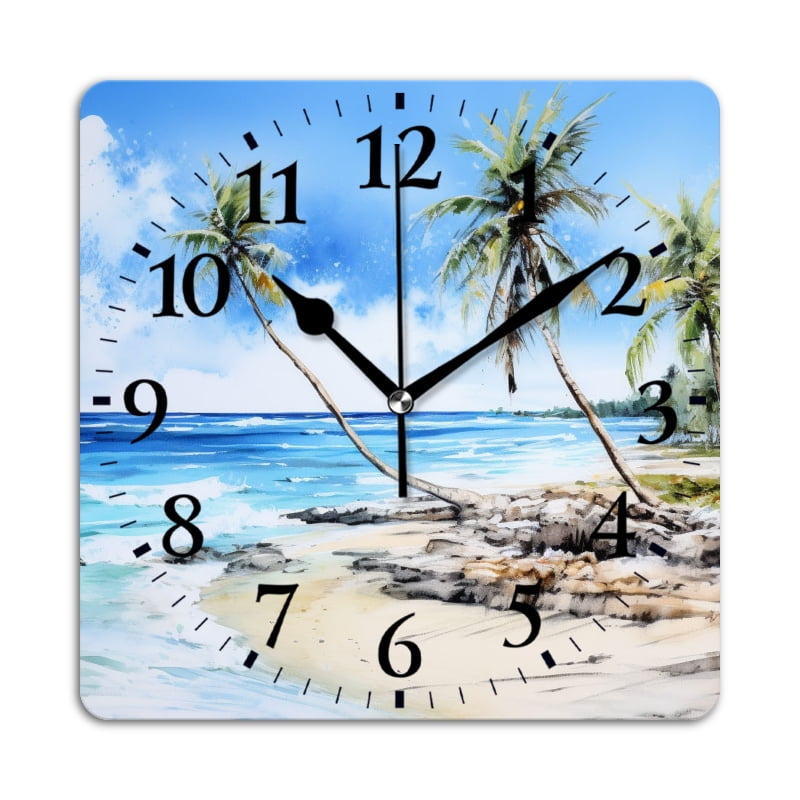 Non-Ticking Silent Wall Clocks Battery Operated Personalized Decor ...