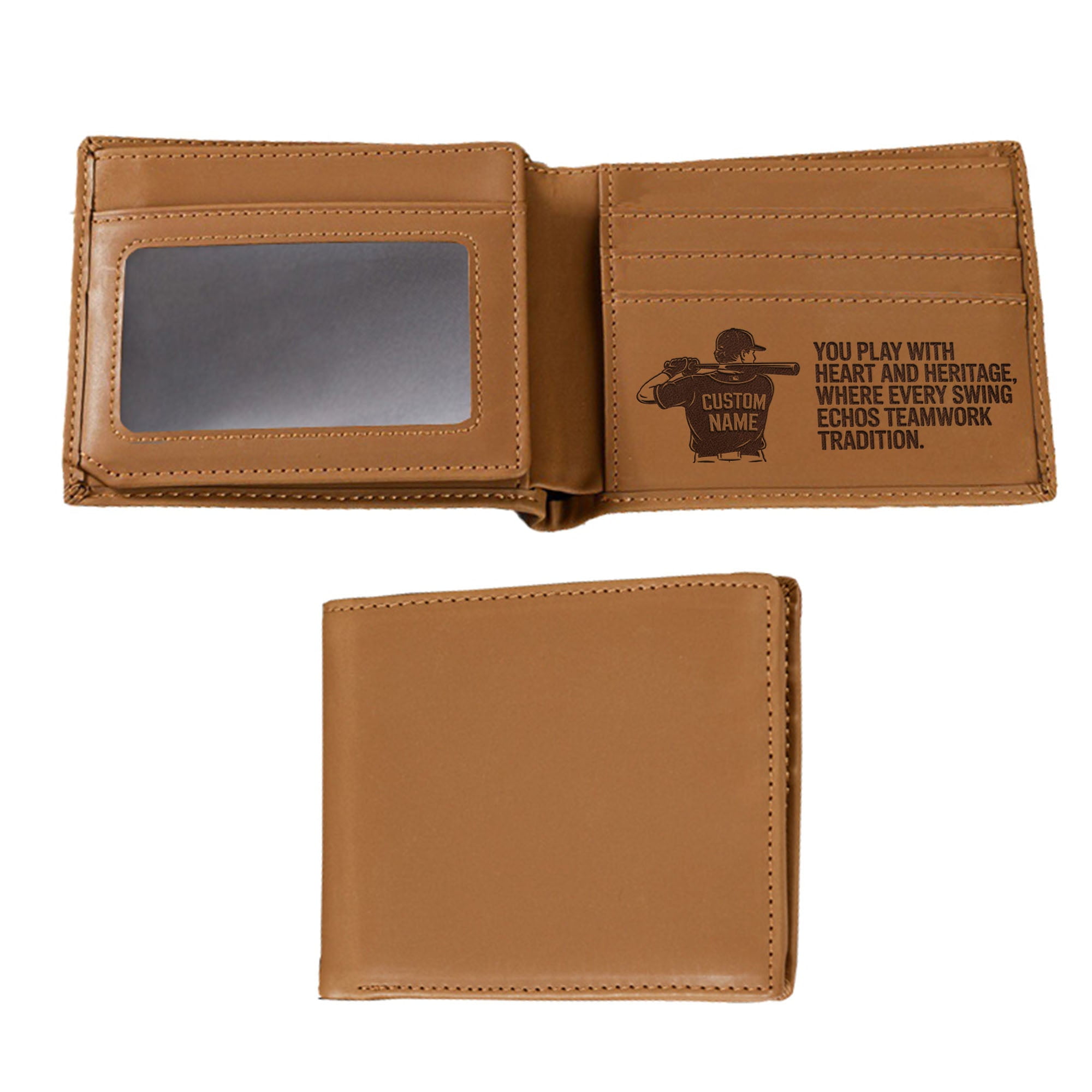 Personalized Wallet for Baseball Player, Engraved Gift for Men Who ...