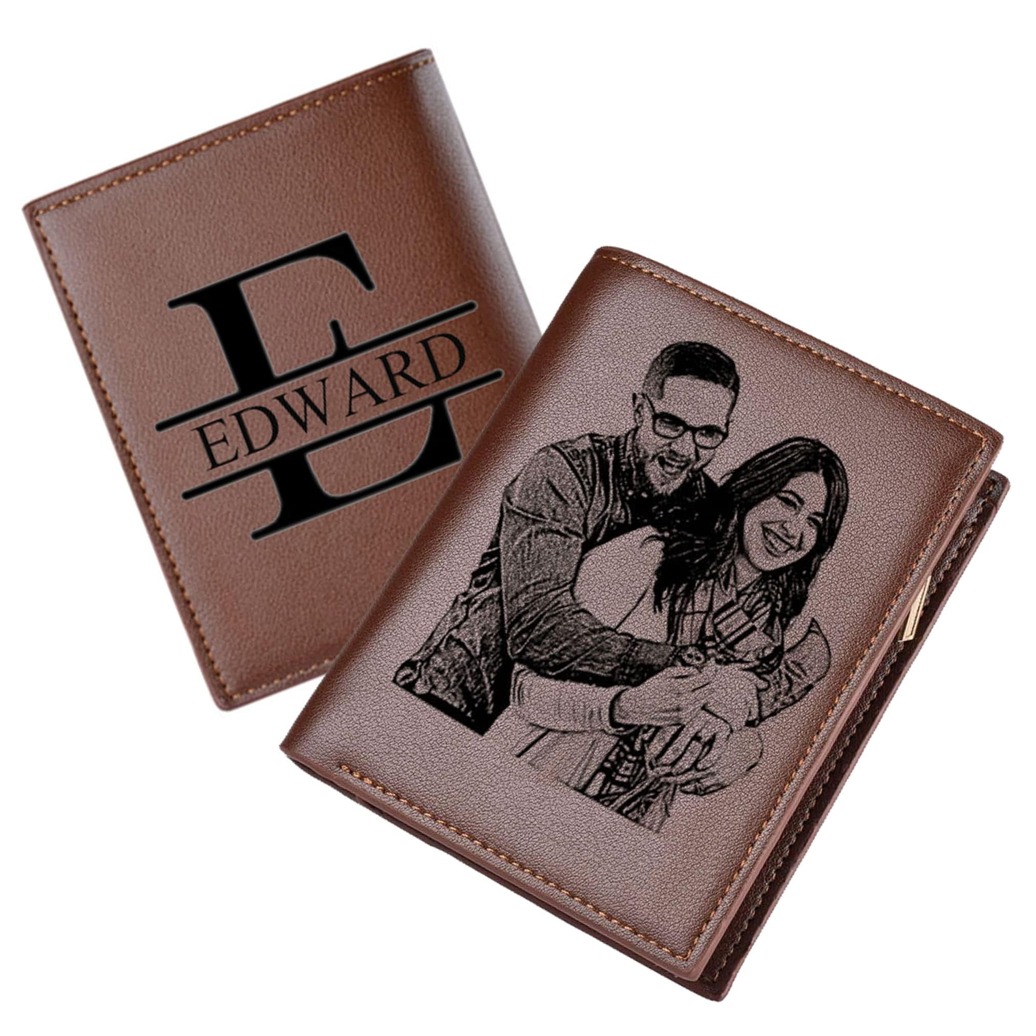 Personalized Wallets for Men Personalized Custom Photo and Initial ...