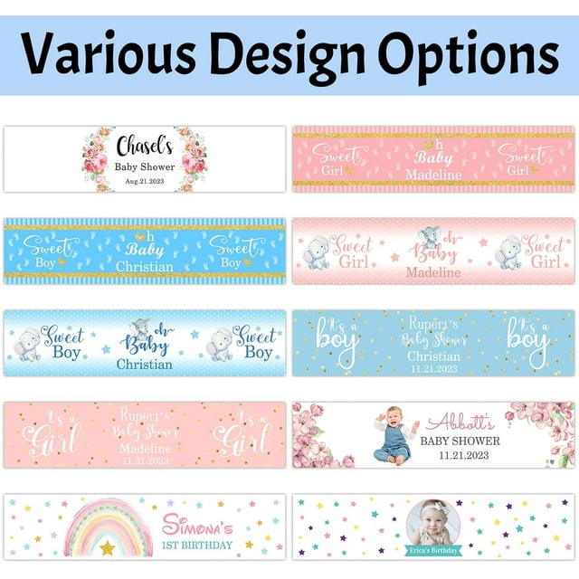Personalized Water Bottle Labels For Baby Shower Custom Baby Shower ...