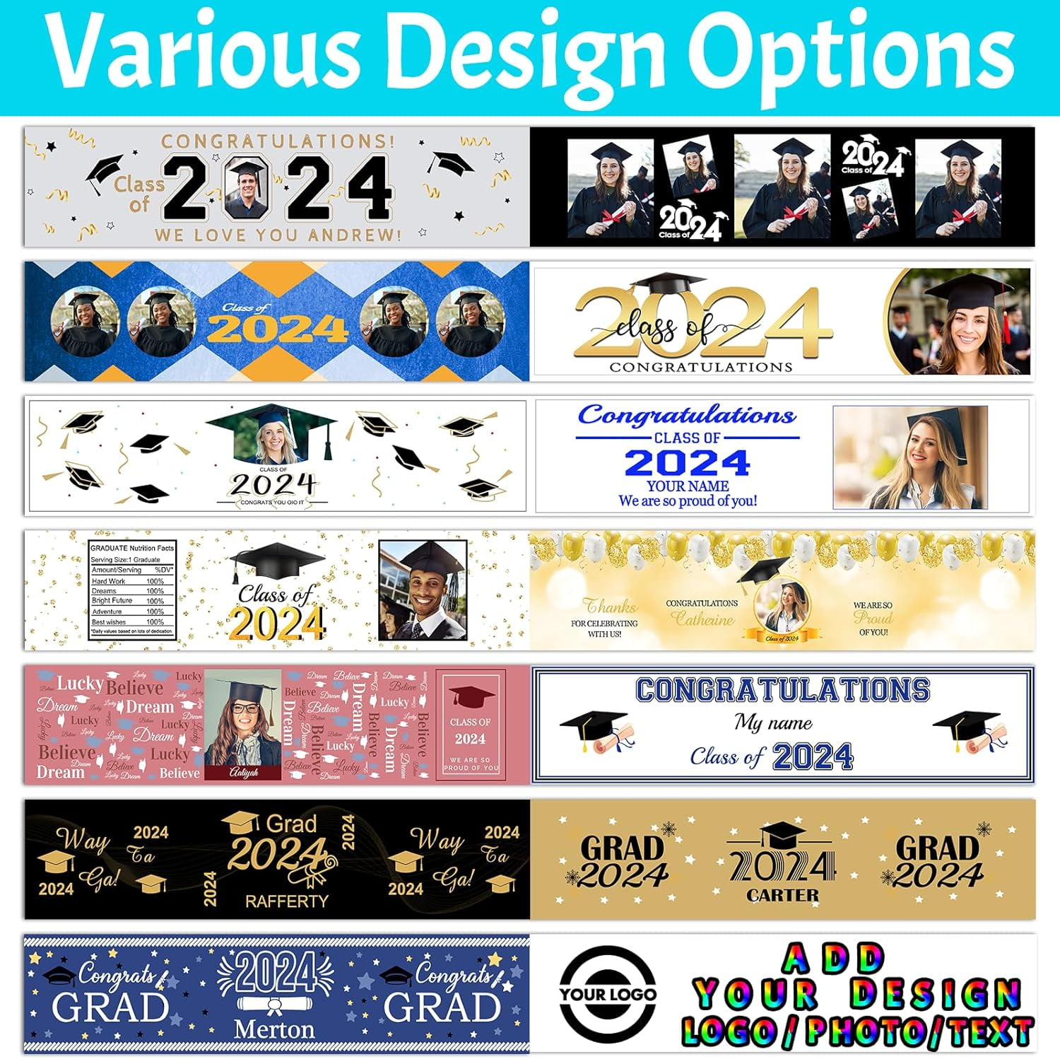 Personalized Water Bottle Labels Graduation Custom Graduation Labels ...