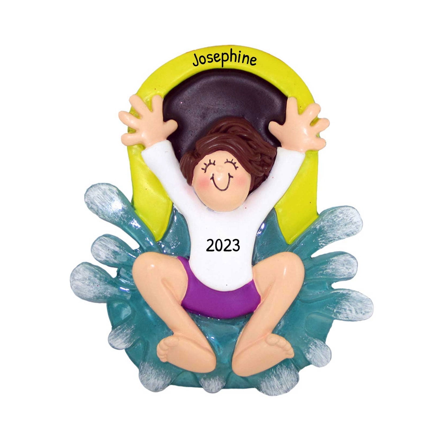 Personalized Water Slide Ornament - Pool Slide Ornament, Amusement Park ...