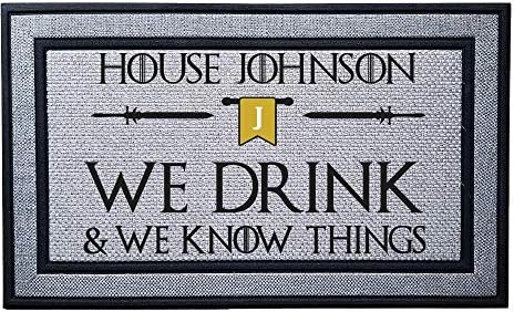 Personalized We Drink and We Know Things Heavy Duty Door Mat, Indoor ...
