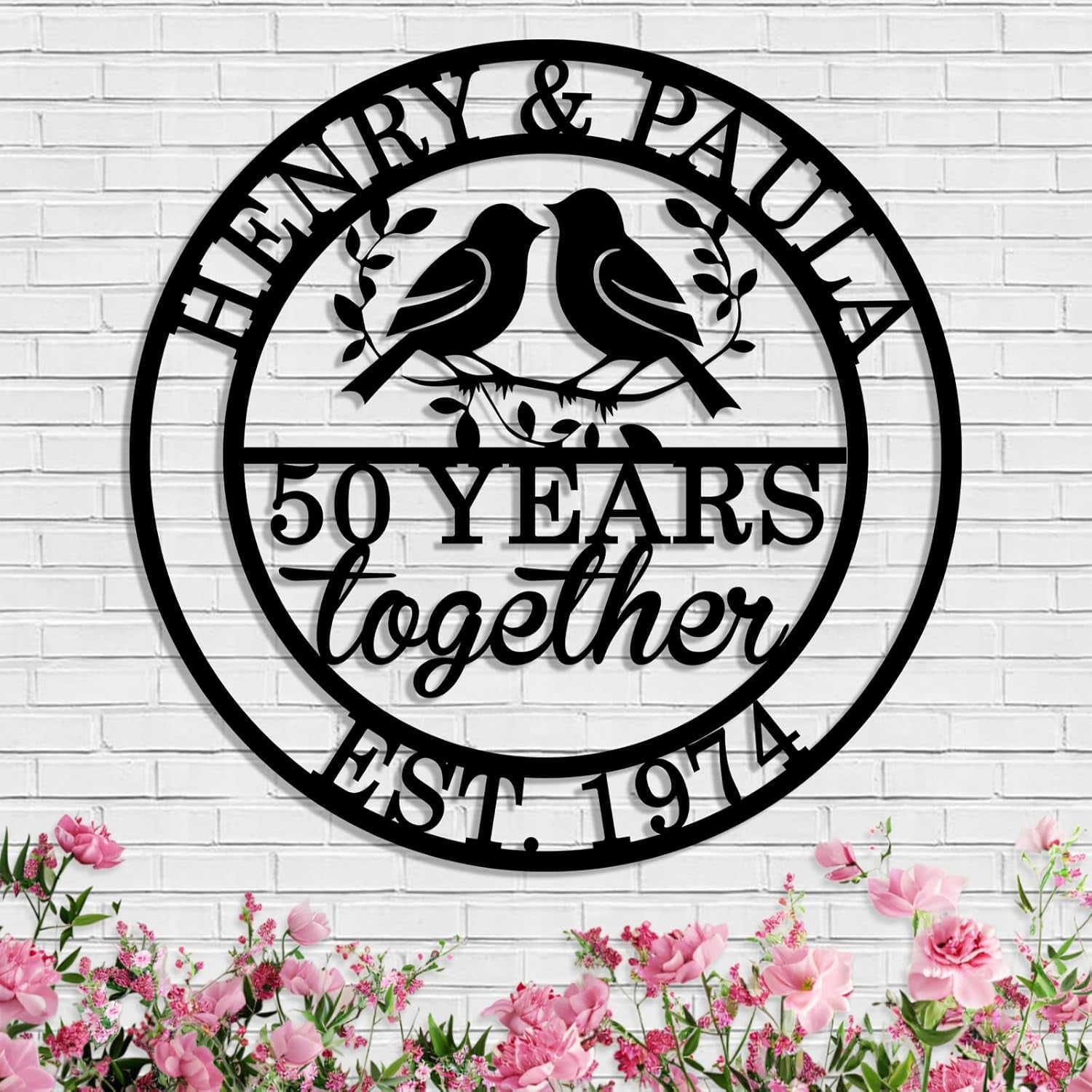 Personalized Wedding Anniversary Metal Signs for Couple Parents, Custom ...