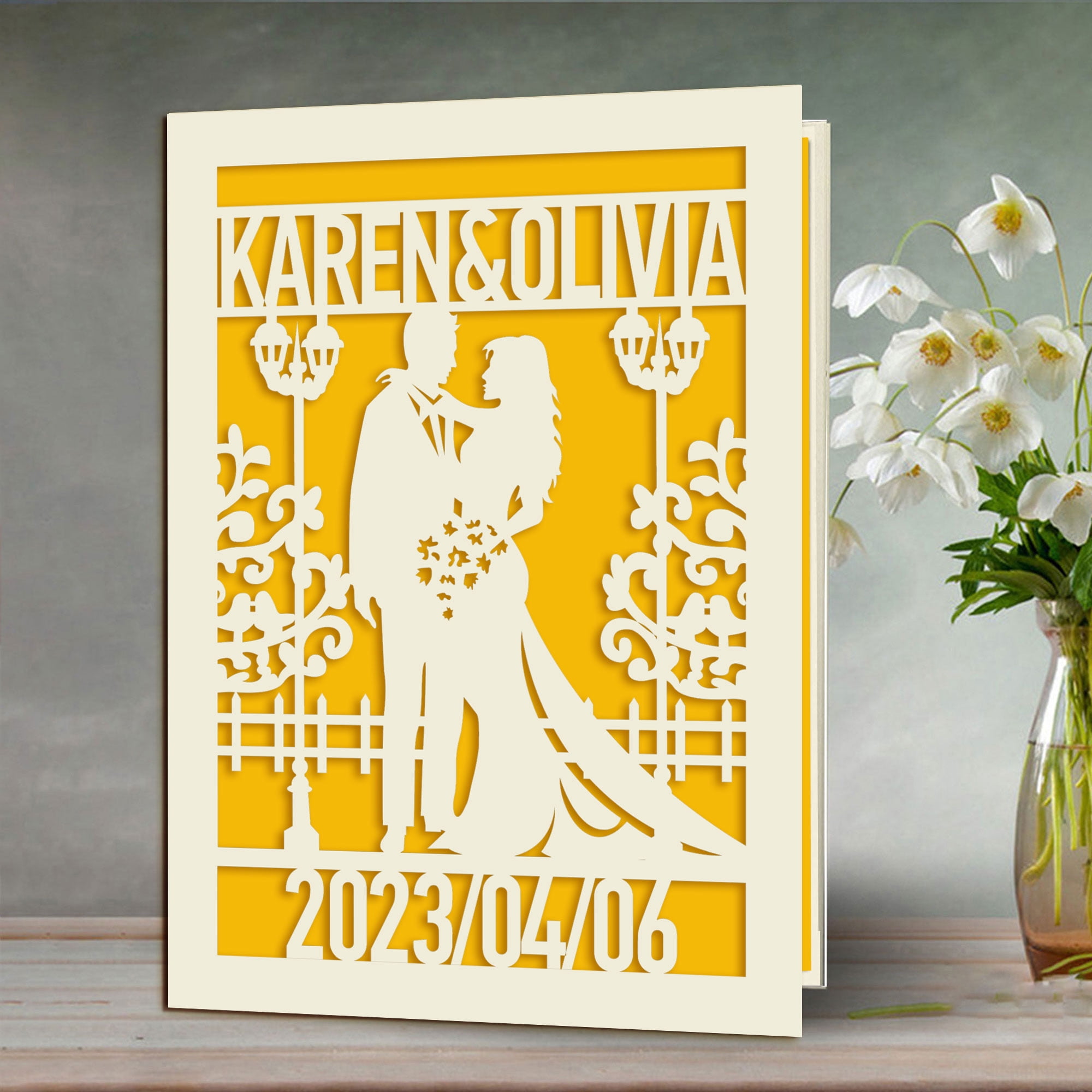 Personalized Wedding Card for Bride and Groom,Congratulations Wedding ...