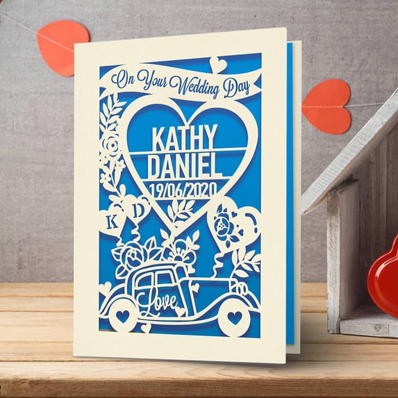 Personalized Wedding Card for Bride and Groom, Congratulations On Your ...