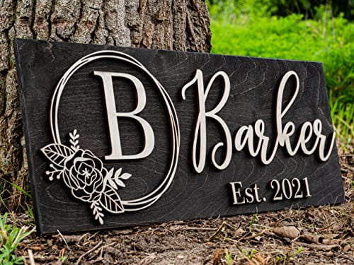 Personalized Wedding Gift | Custom Wood Sign | Wooden Last Name ...