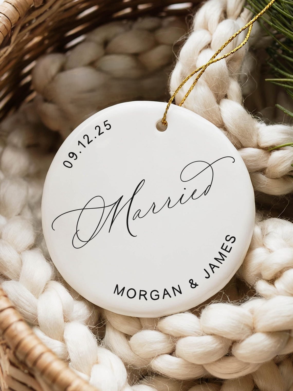 Personalized Wedding Gift Married Ornament, Custom Ornament Gift for ...