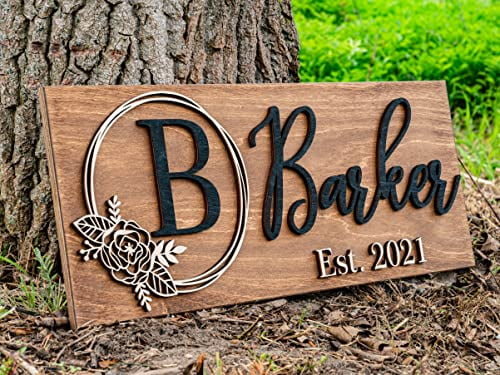 Personalized Wedding Gift | Wood Sign | Wooden Last Name Established ...