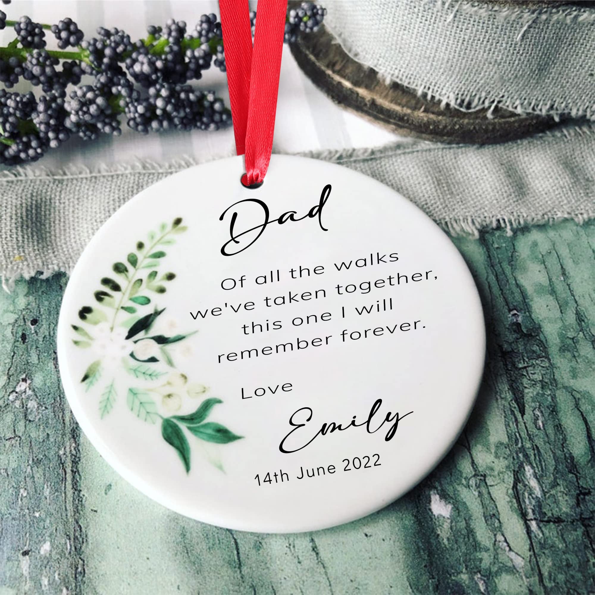 Personalized Wedding Ornament, Custom Father of The Bride Gift for Dad ...