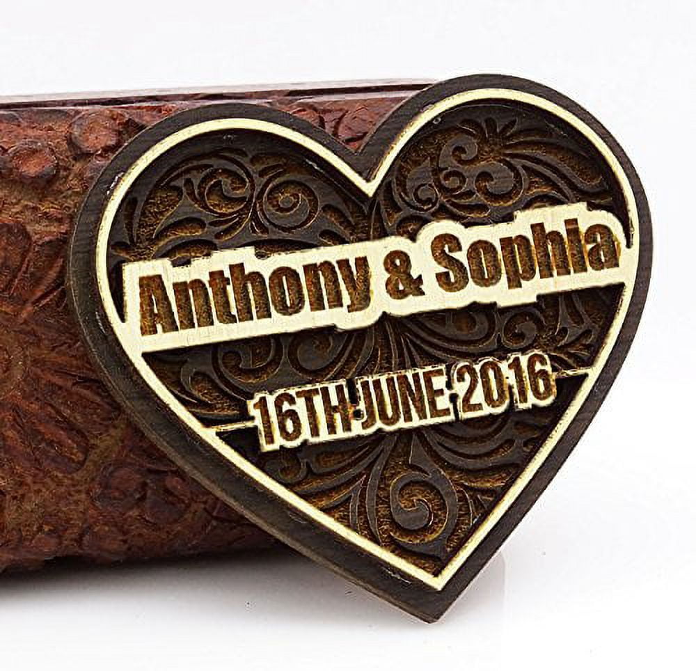 Personalized Wedding Save The Date 20 Rustic Engraved Wood Magnets ...