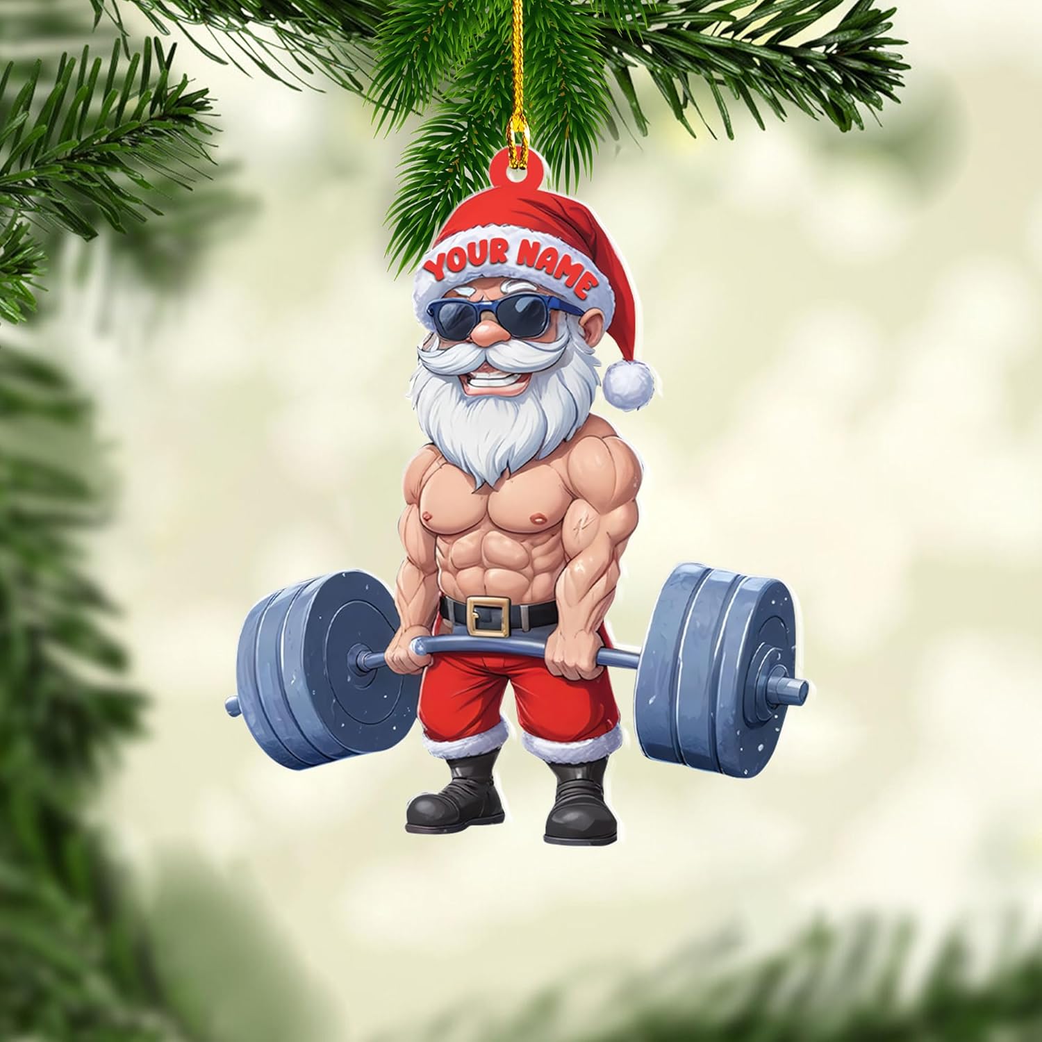 Personalized Weight Lifting Christmas Ornaments 2024, Fitness Ornaments ...