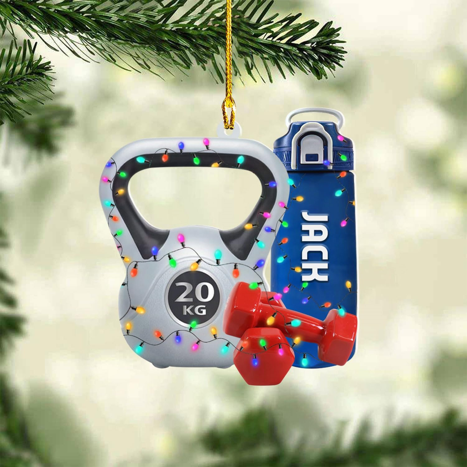 Personalized Weight Plate Ornament Weight Ornament Fitness Gift for Gym ...