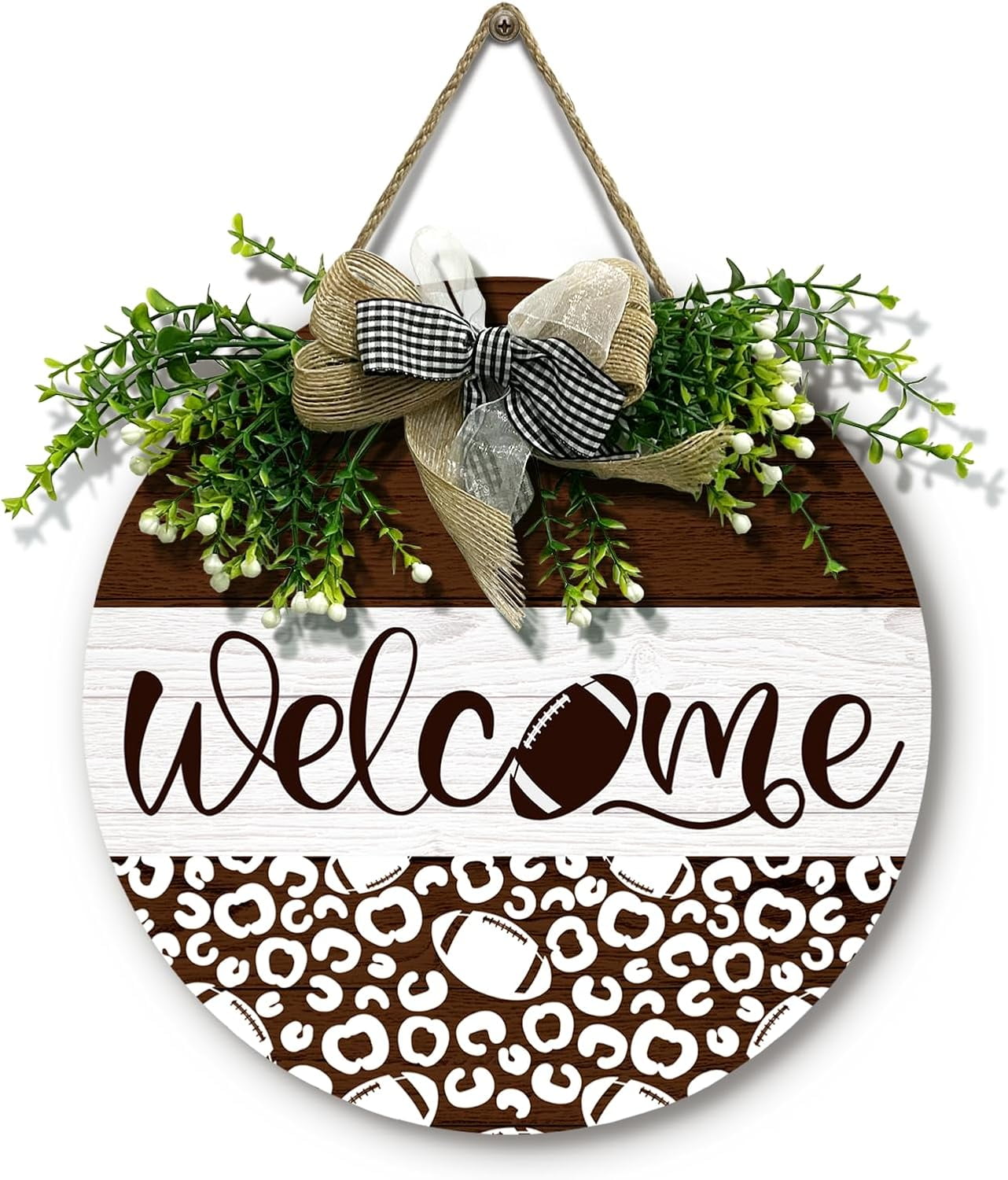 Personalized Welcome Front Door Signs with Wreath Custom Rustic Family ...
