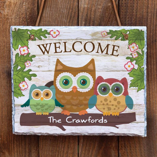 Personalized Welcome Owls Slate, Three - Walmart.com