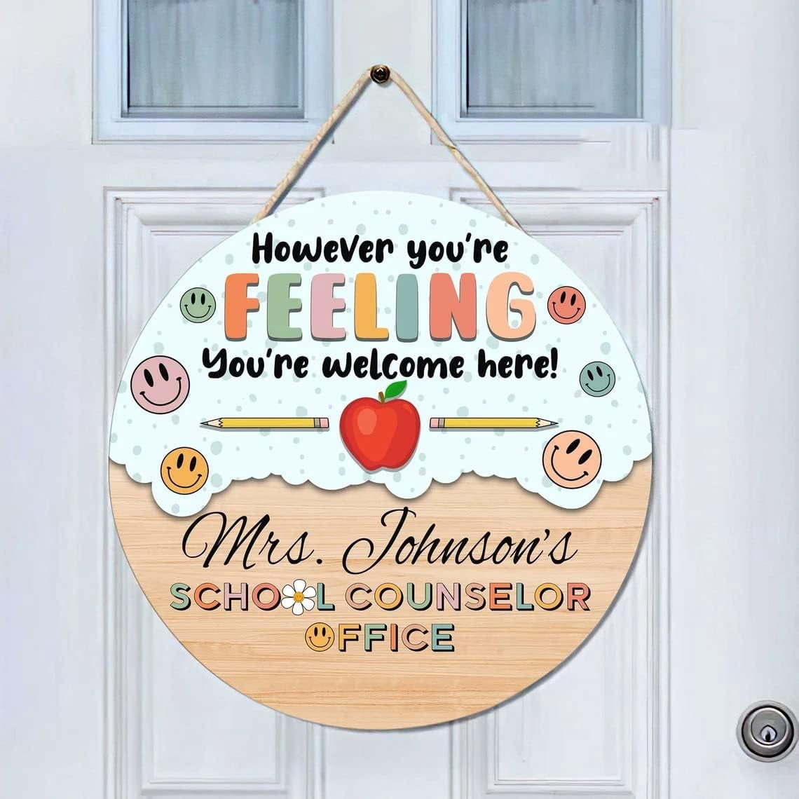 Personalized Welcome Sign, Child Counselor Door Sign, Therapist Office ...