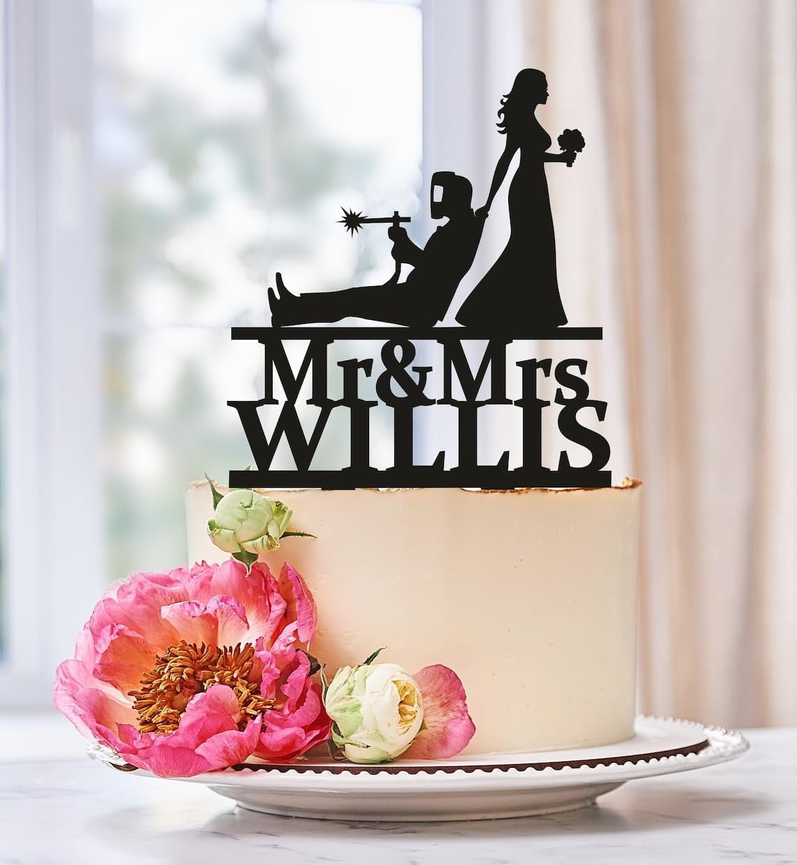 Personalized Welder and Bride Wedding Cake Topper,Professional Welder ...