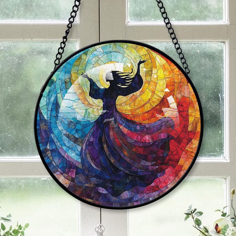 Personalized Whirling Dervish Suncatcher Stained Glass, Whirling ...