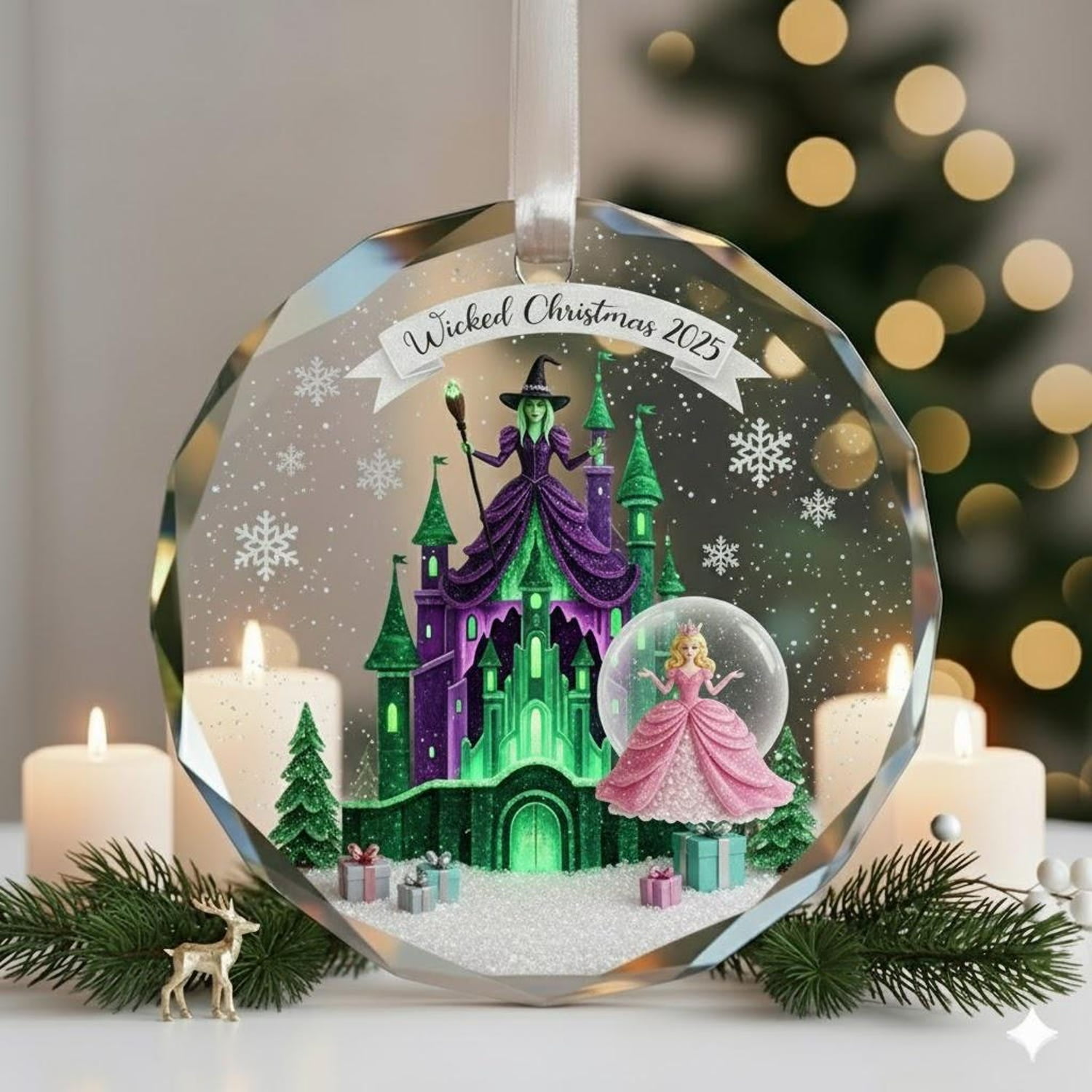 Personalized Wicked Glass Ornament, Custom Wicked Friendship Ornament ...